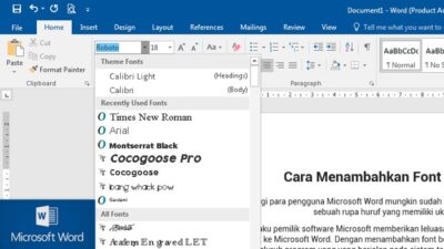 Cara Menambah Tulisan atau Font ke Microsoft Word - Referensirakyat.co.id